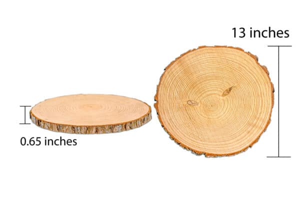 13-inch wood slice - Rustic Wood Slices